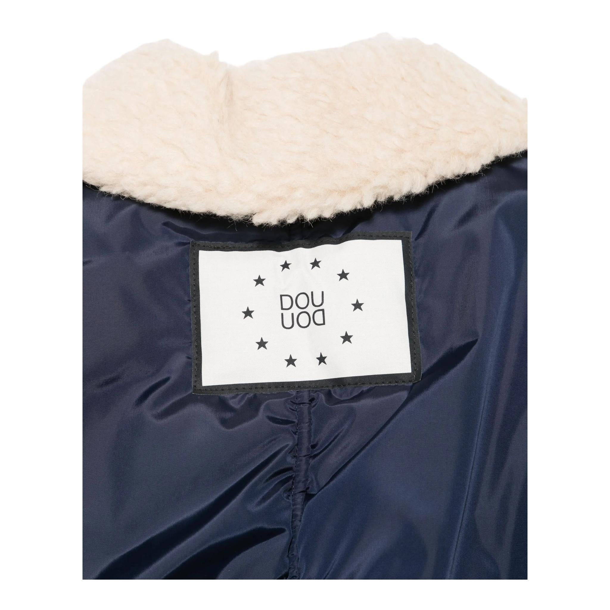 DOU DOU giubbino tinta unita con zip e pelliccia Blu per Bambino ...