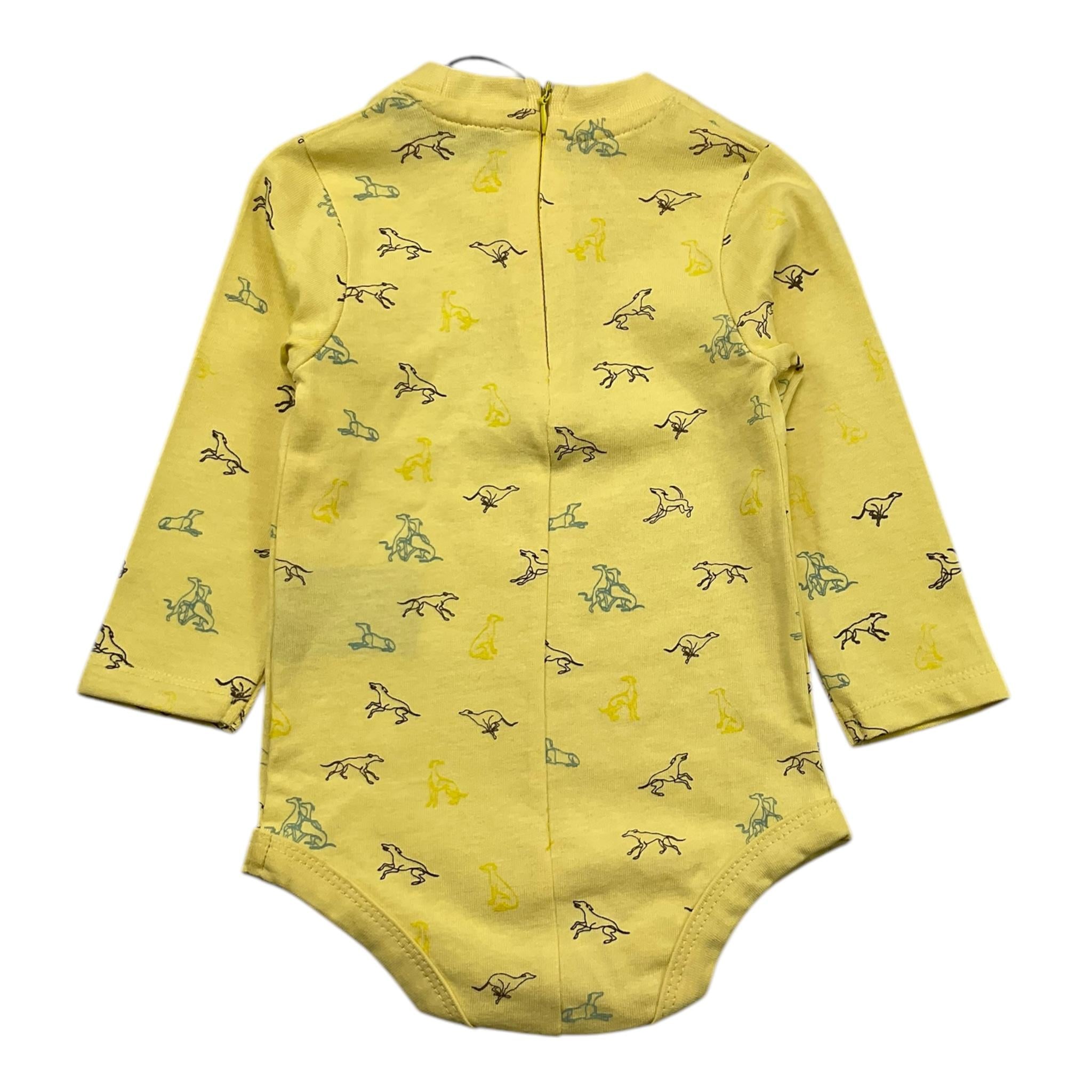 TRUSSARDI body tinta unita con logo manica lunga Giallo per Neonato ...